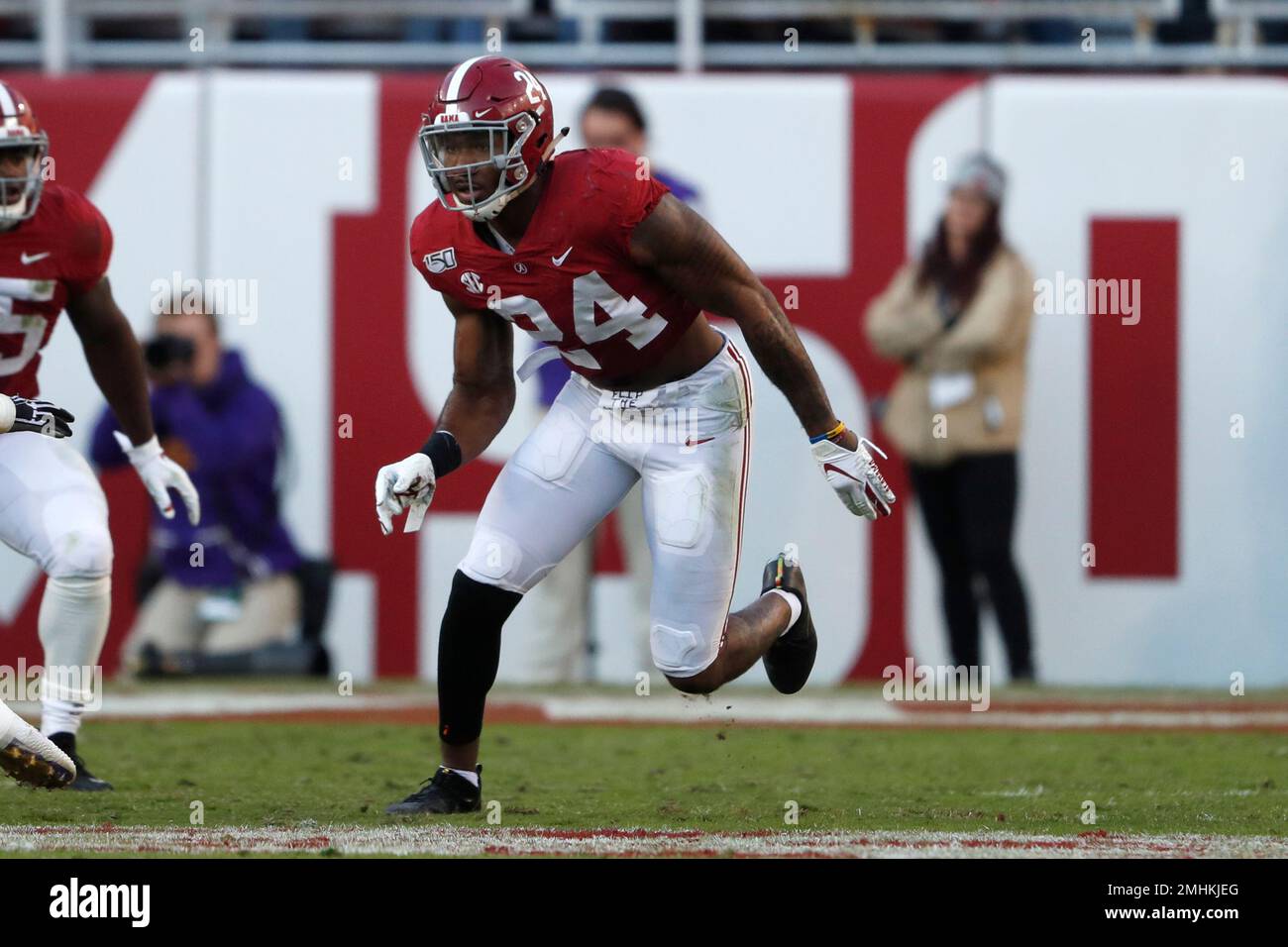Alabama linebacker Terrell Lewis (24) is shown in action against LSU in ...