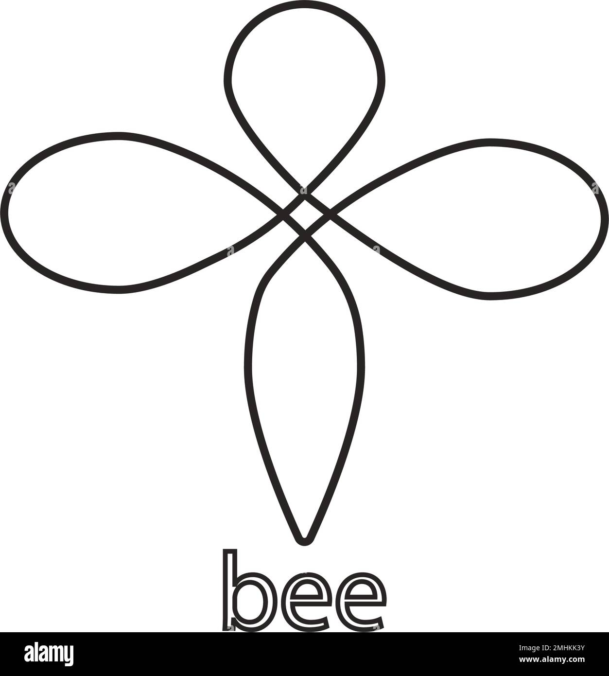 honey comb bees logo. vector illustration design template Stock Vector ...