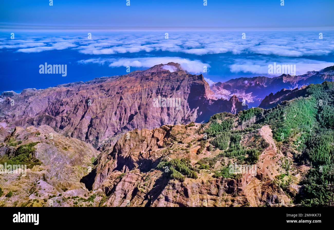 volcanic rock formation on island of cabo verde Stock Photo - Alamy