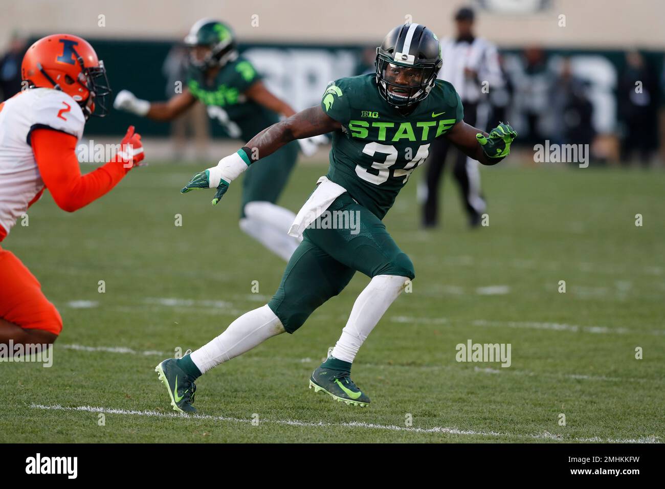 Michigan State linebacker Antjuan Simmons (34) in action during the ...