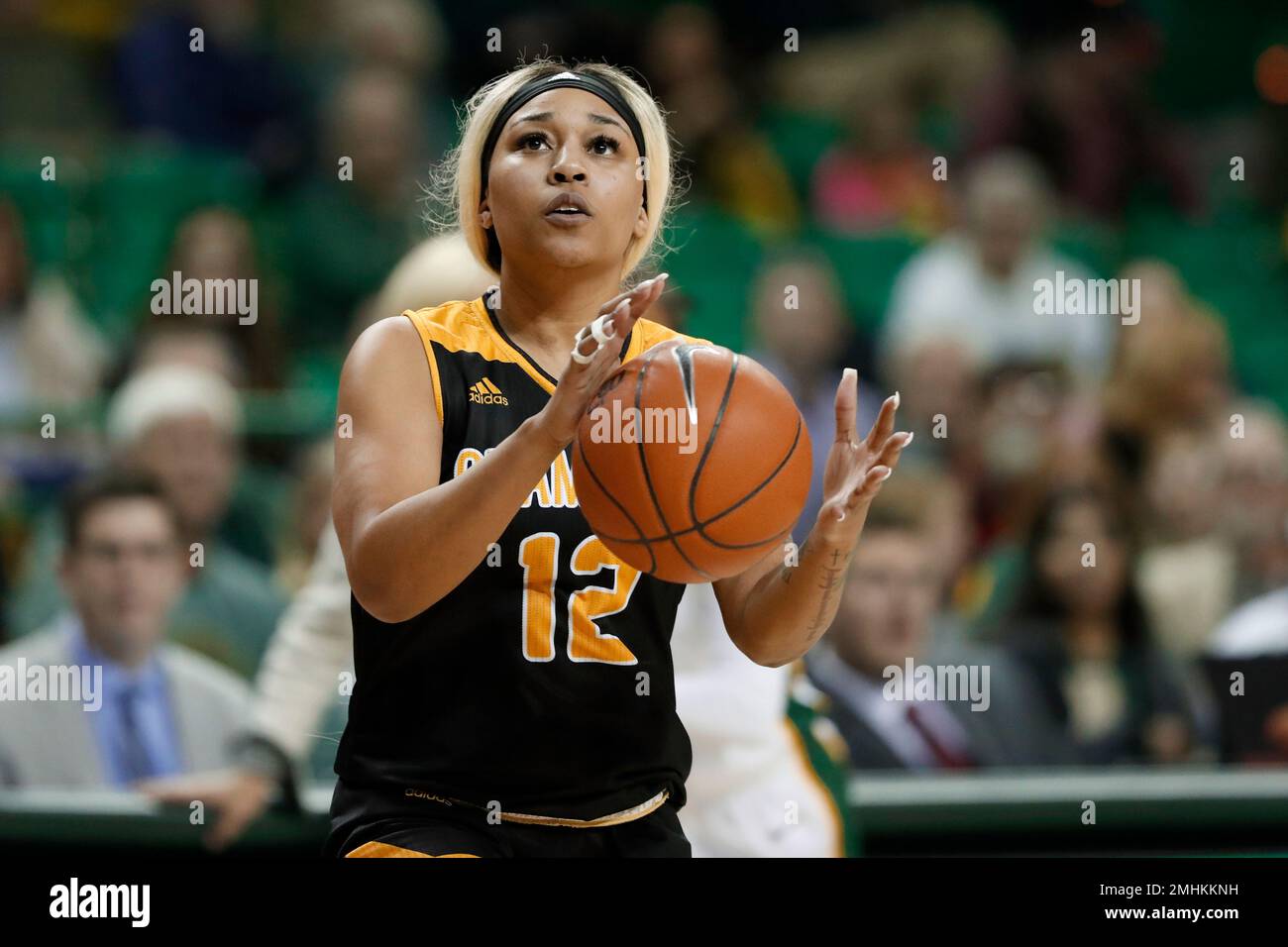 Grambling State guard Justice Coleman (12) drives to the basket during ...