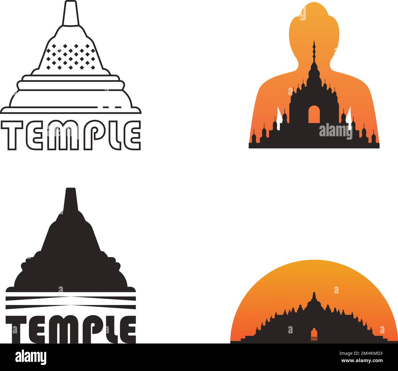 Temple logo vector illustration icon design Stock Vector Image & Art ...