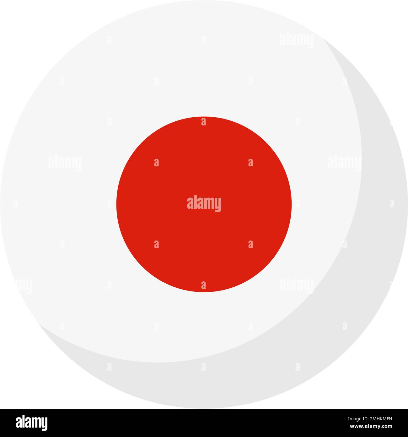 Flat design round Japanese flag icon. Editable vector Stock Vector ...