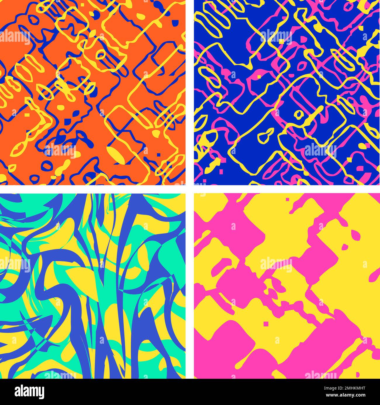 Simple background set collection of pop Art patterns for decoration ...