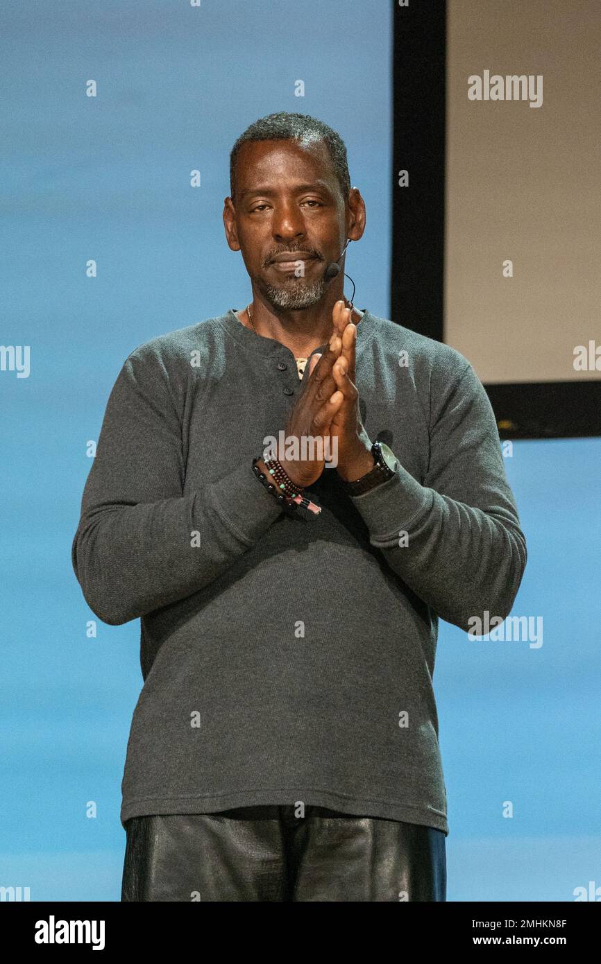 Ron Finley seen on day one of Summit LA19 in Downtown Los Angeles on ...