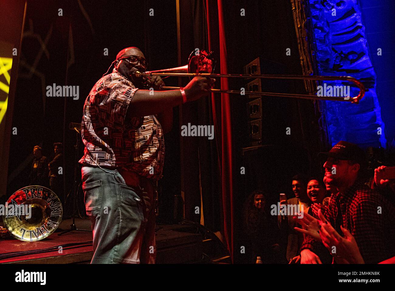 Ronnell Johnson of Preservation Hall Jazz Band seen on day one of ...