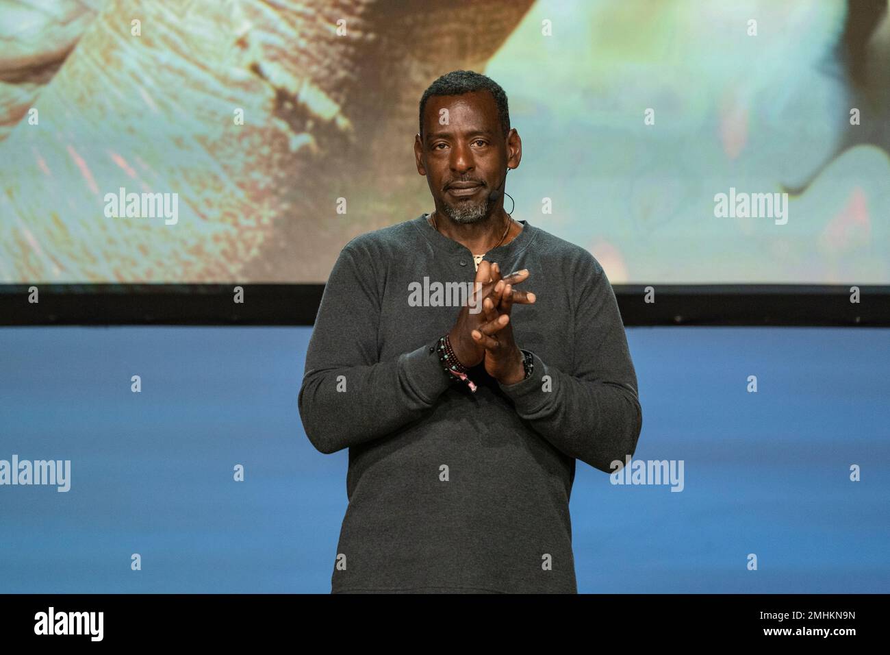 Ron Finley seen on day one of Summit LA19 in Downtown Los Angeles on ...