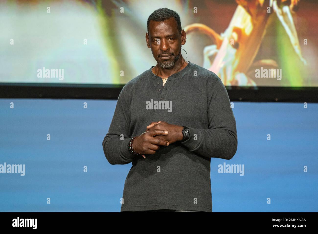 Ron Finley seen on day one of Summit LA19 in Downtown Los Angeles on ...