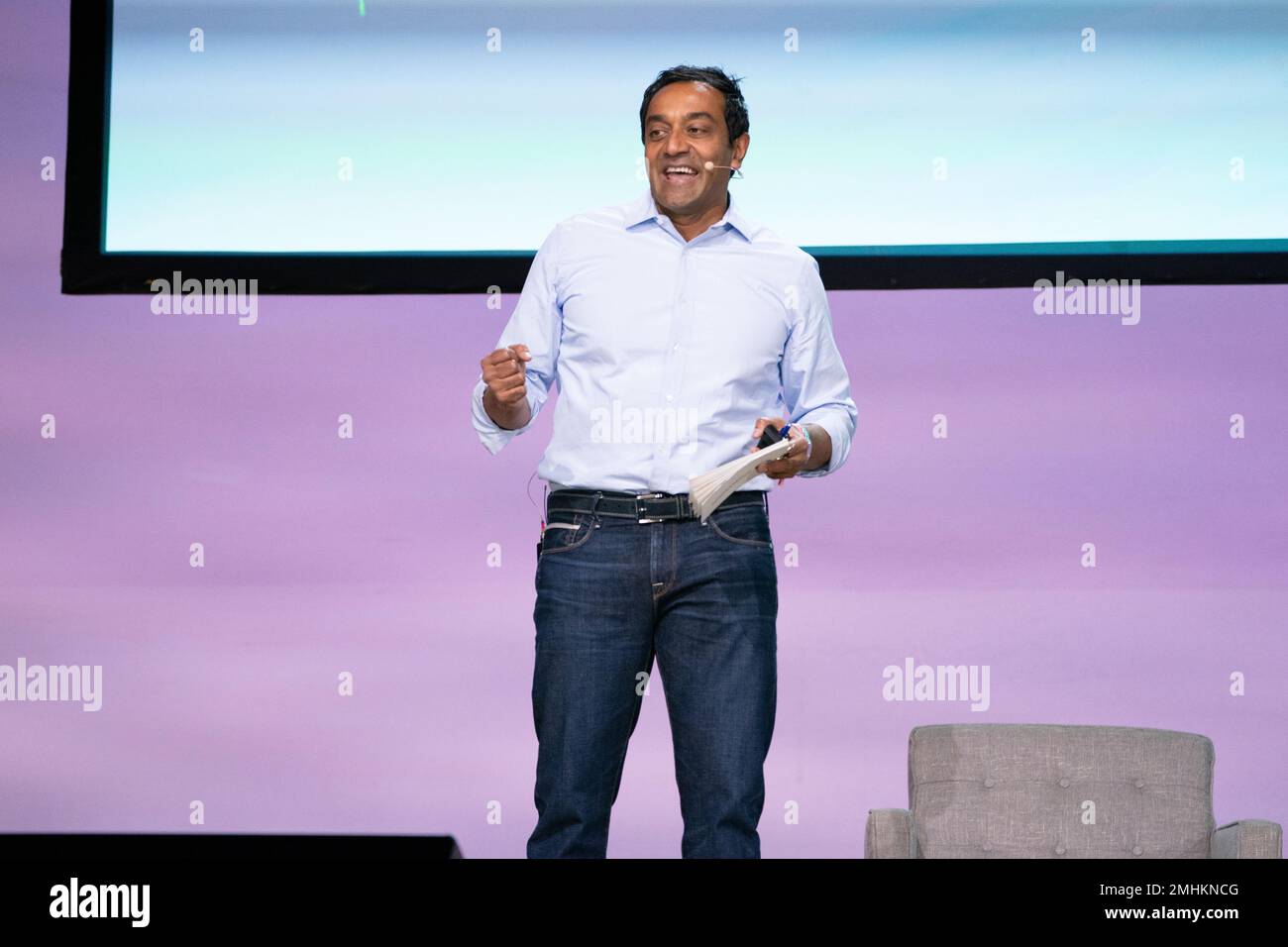 M. Sanjayan, CEO of Conservation Internation, seen on day one of Summit ...
