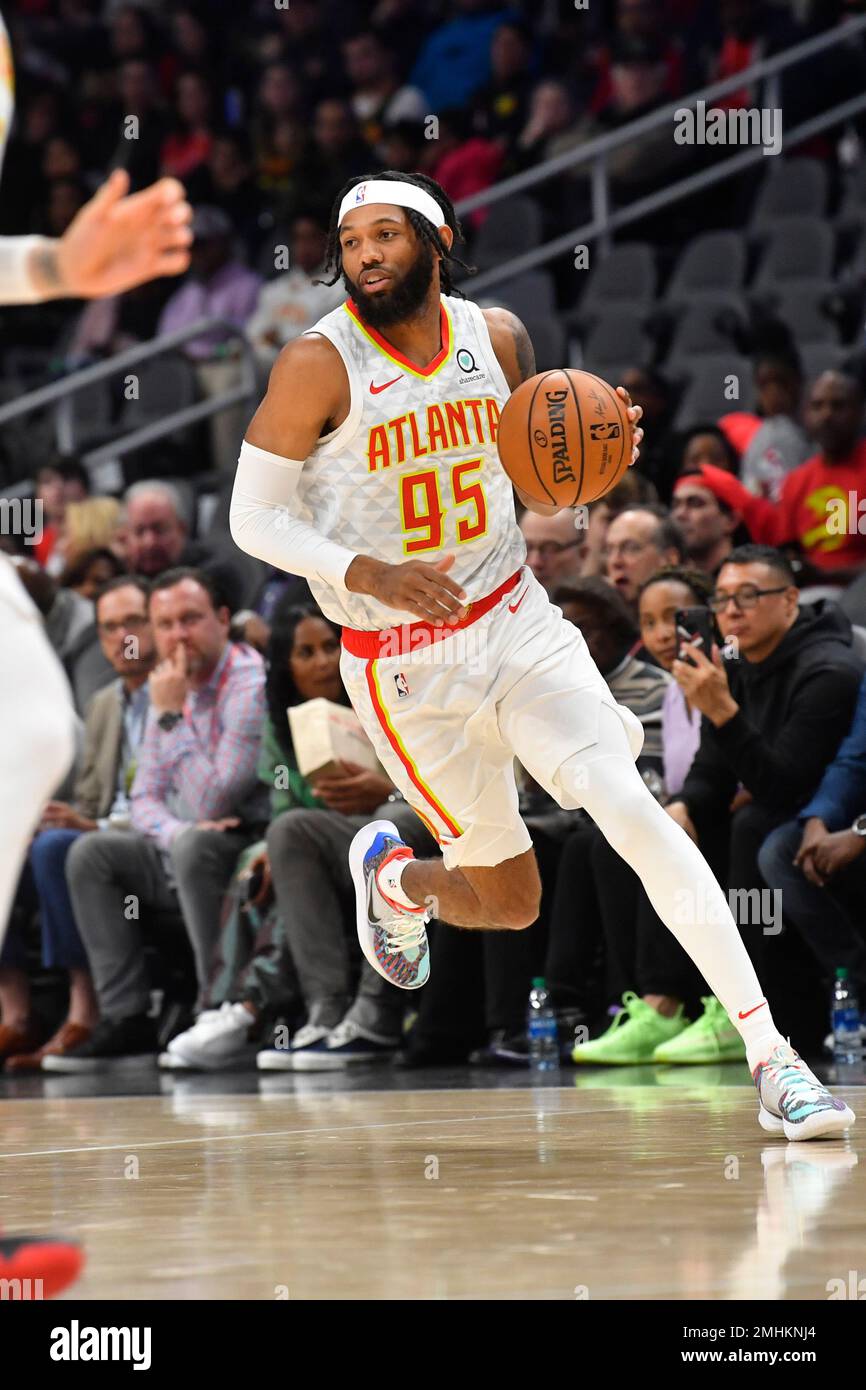 Atlanta Hawks guard DeAndre' Bembry (95) plays against the Sacramento ...