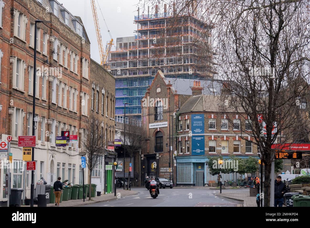The tall high-rise residential development called Higgs Yard, rises ...