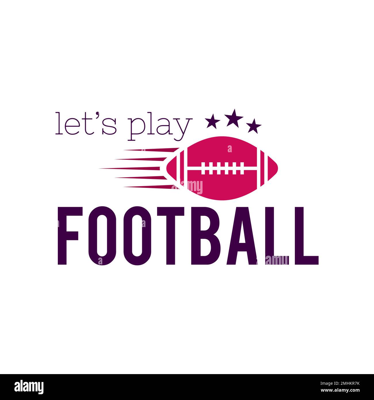 American football logo template-lets play football. Rugby badge ...