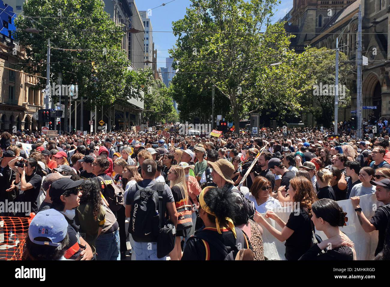 Melbourne, Victoria, Australia. 26th Jan, 2023. A large number of ...