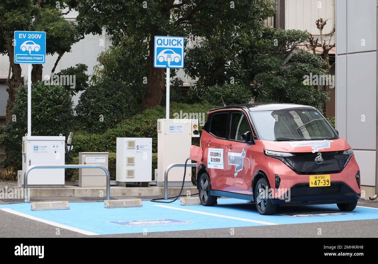 Tokyo, Japan. 27th Jan, 2023. Nissan Motor's compact electric vehicle ...