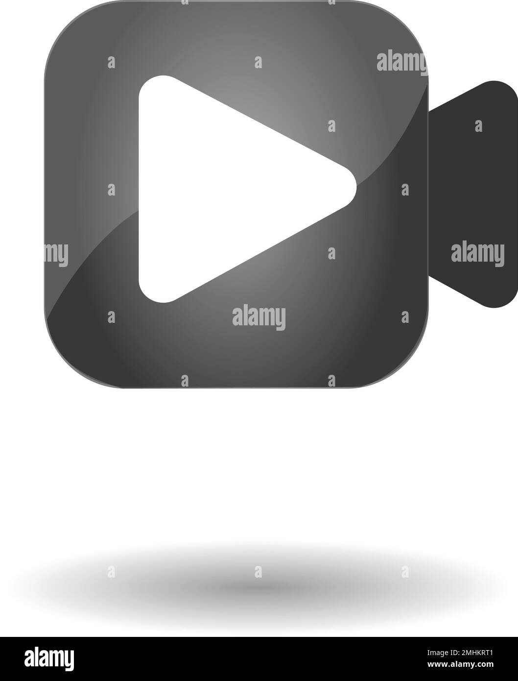 Video play button and camera shape, video streaming service logo idea ...