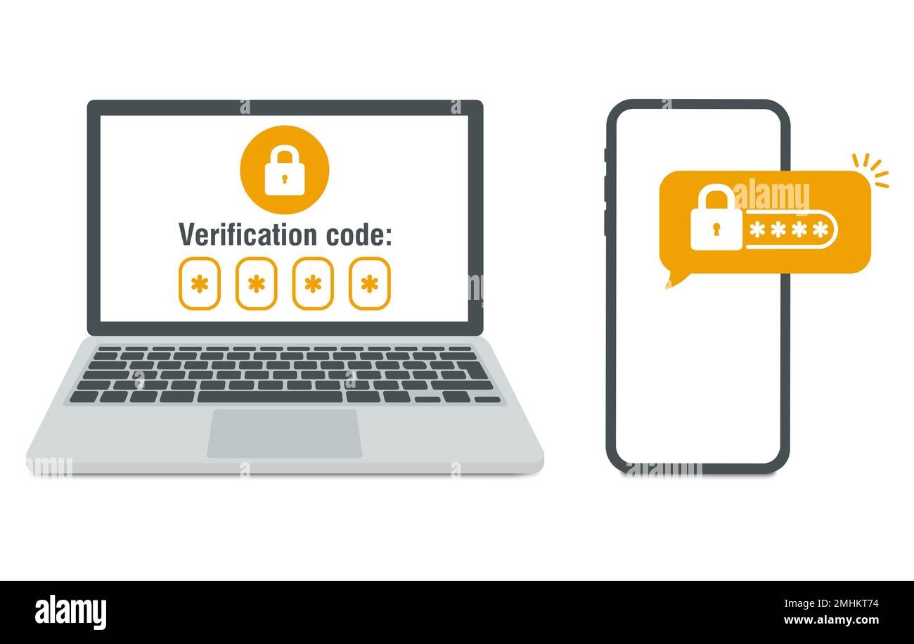 Two Steps Authentication Verification Push Code Message On Smartphone Notice With Code For