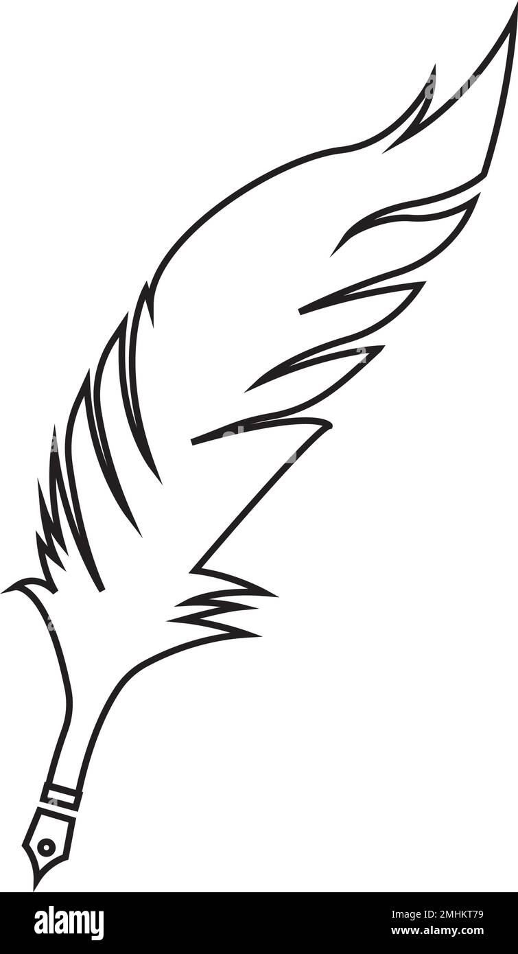 Quill logo vector illustration design template Stock Vector Image & Art ...