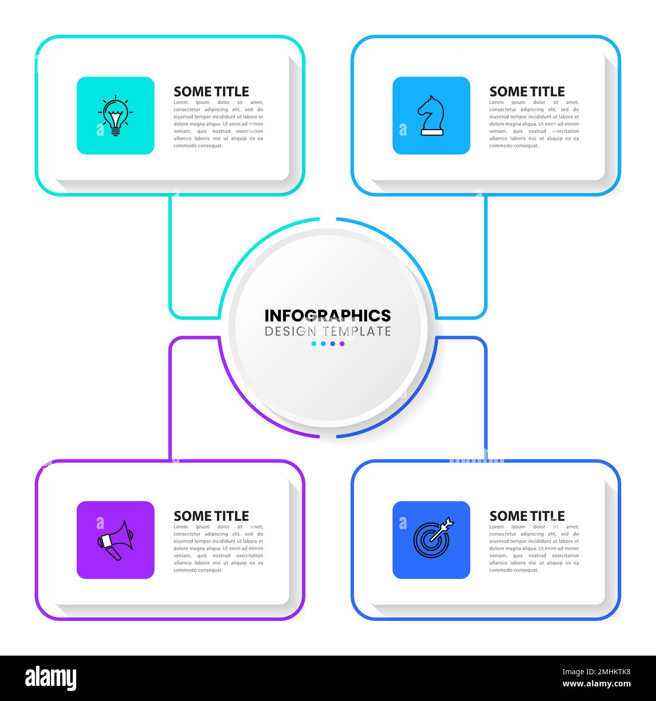 Infographic template with icons and 4 options or steps. Can be used for ...
