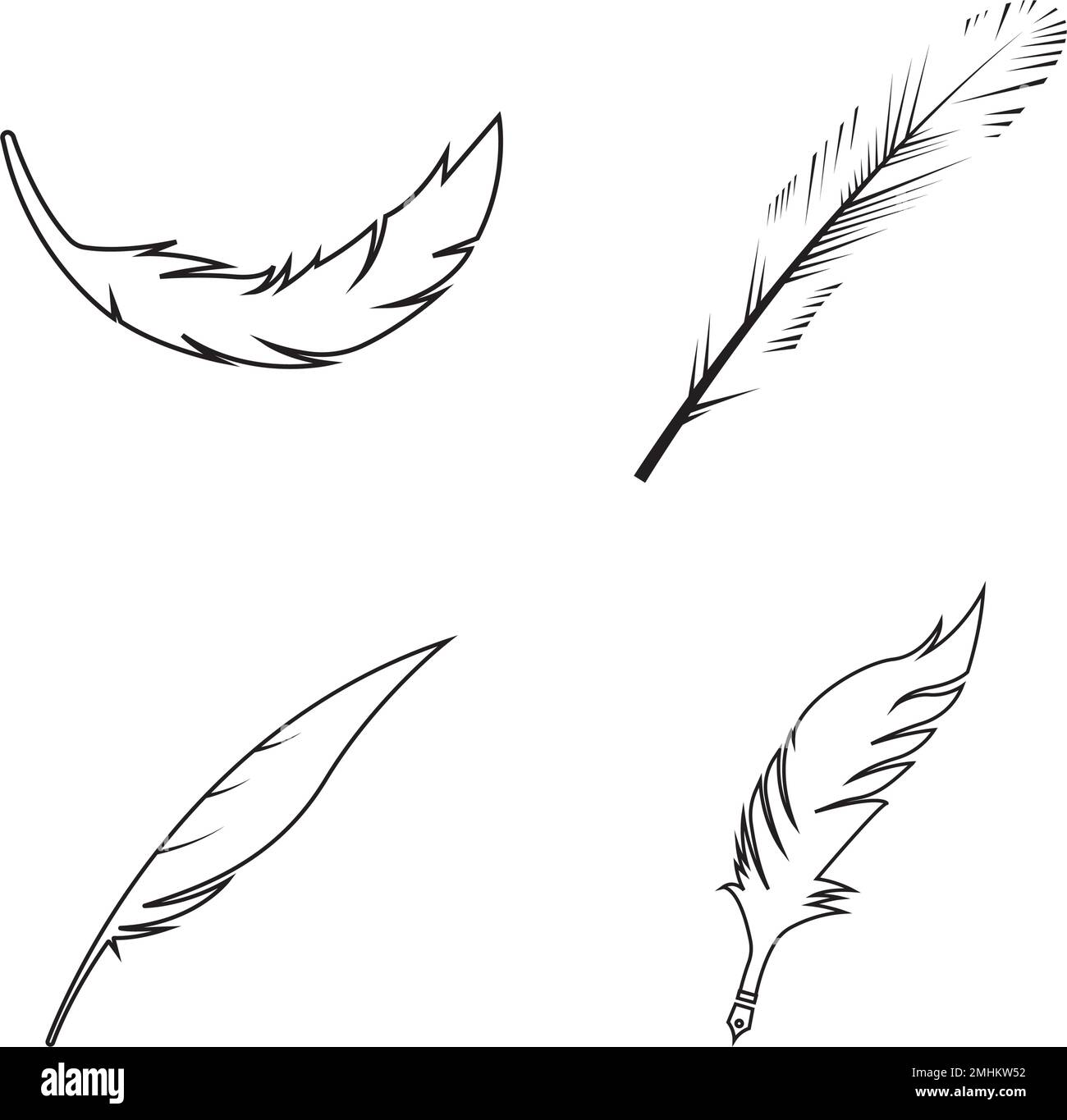 Quill logo vector illustration design template Stock Vector Image & Art ...