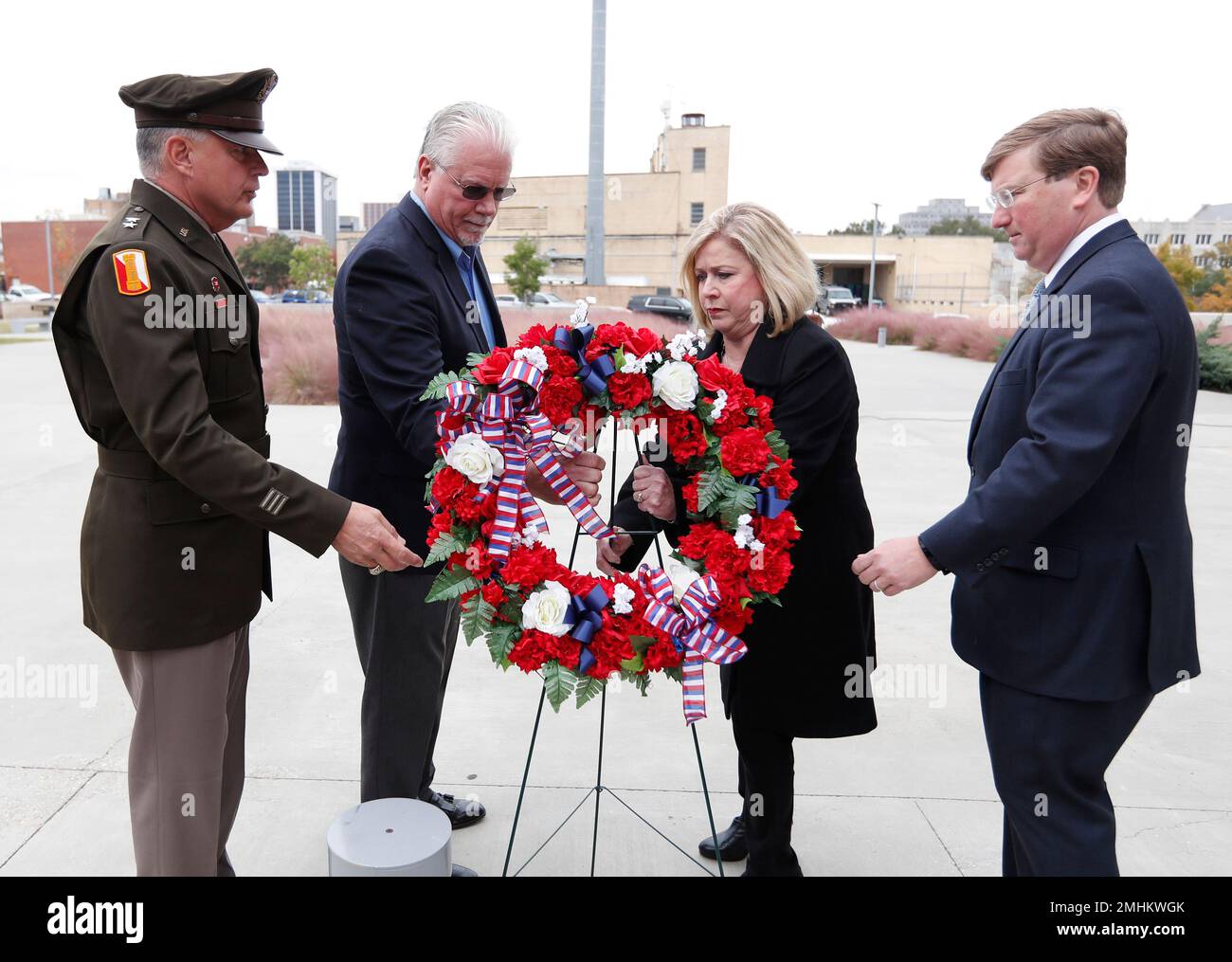 Major Gen. Janson D. Boyles, adjutant general of Mississippi, left, and ...