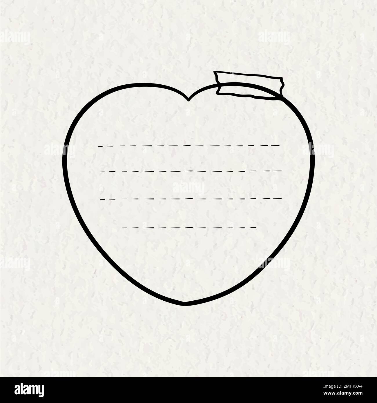 Goodnotes stickers vector heart shaped sticky notes element in hand ...