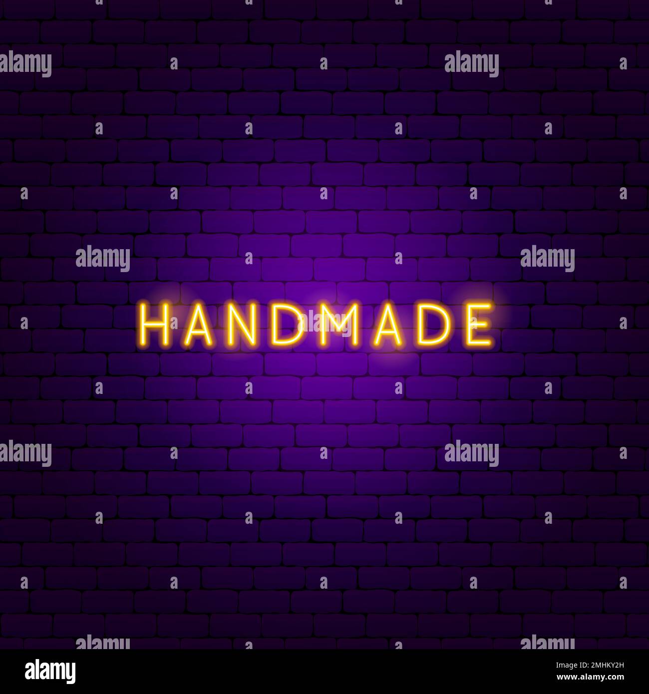 Handmade Neon Text Stock Vector Image & Art - Alamy