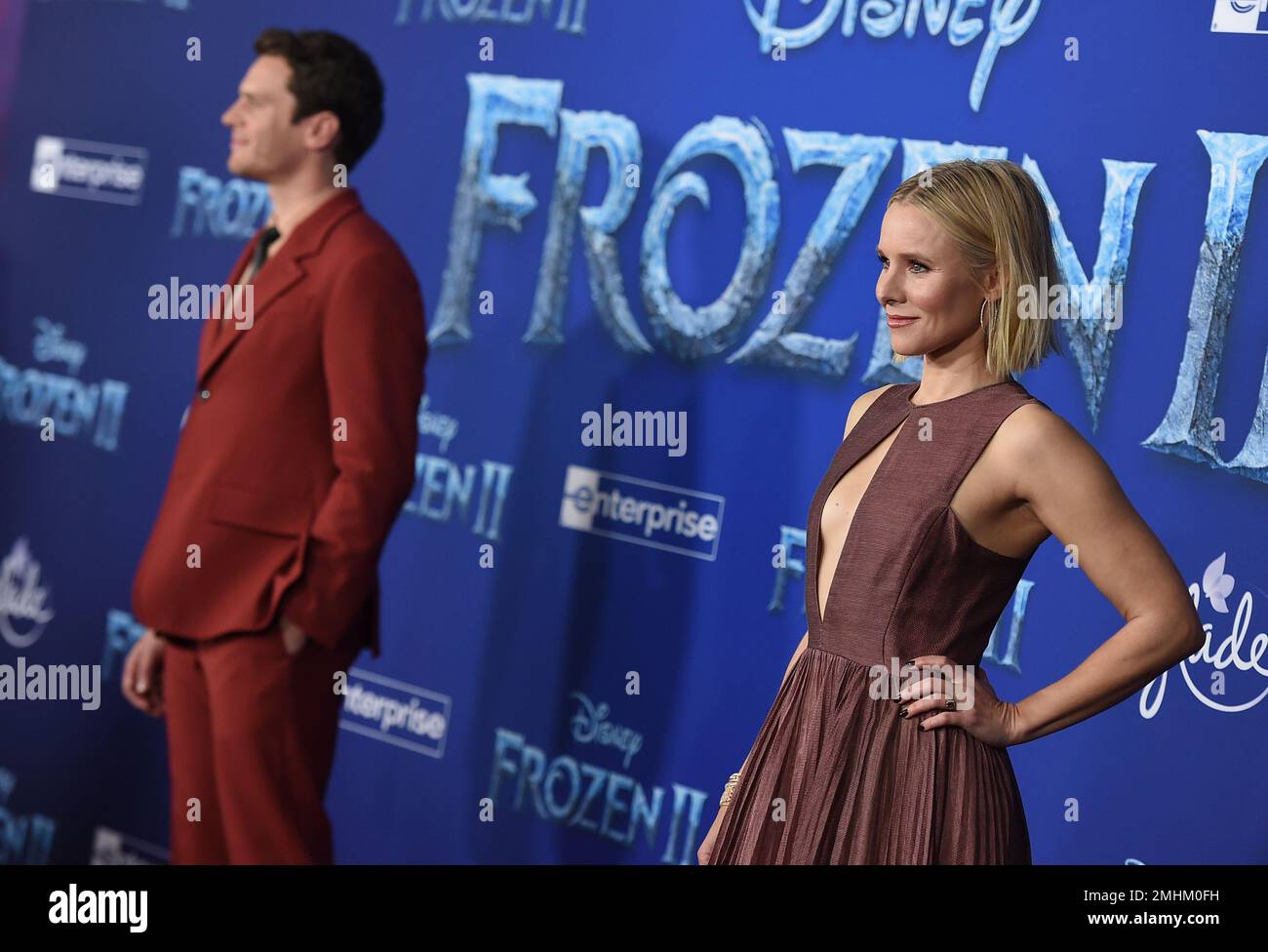 Jonathan Groff, left, and Kristen Bell arrive at the world premiere of ...