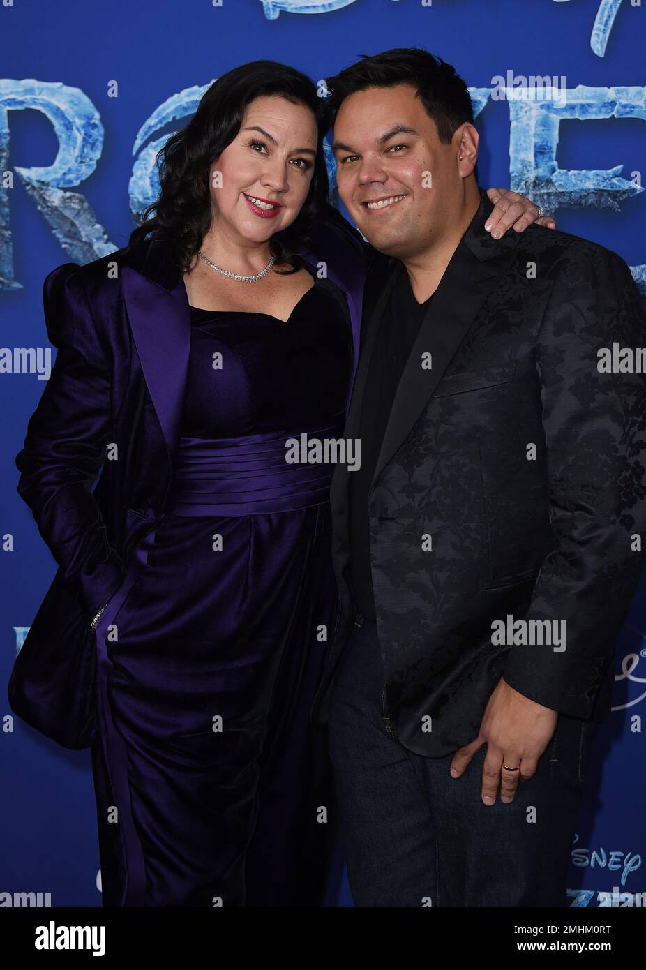 Songwriters Kristen Anderson-Lopez, left, and Robert Lopez arrive at ...