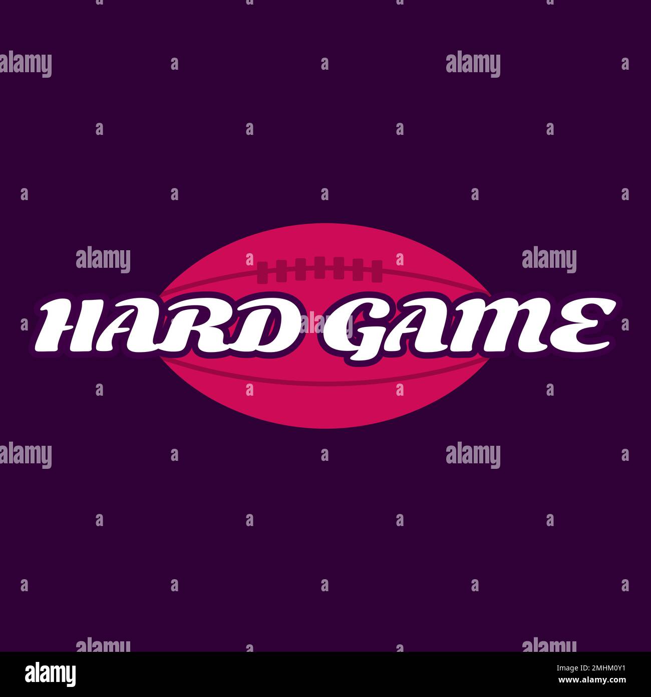 American football logo template-hard game with ball. Rugby badge ...