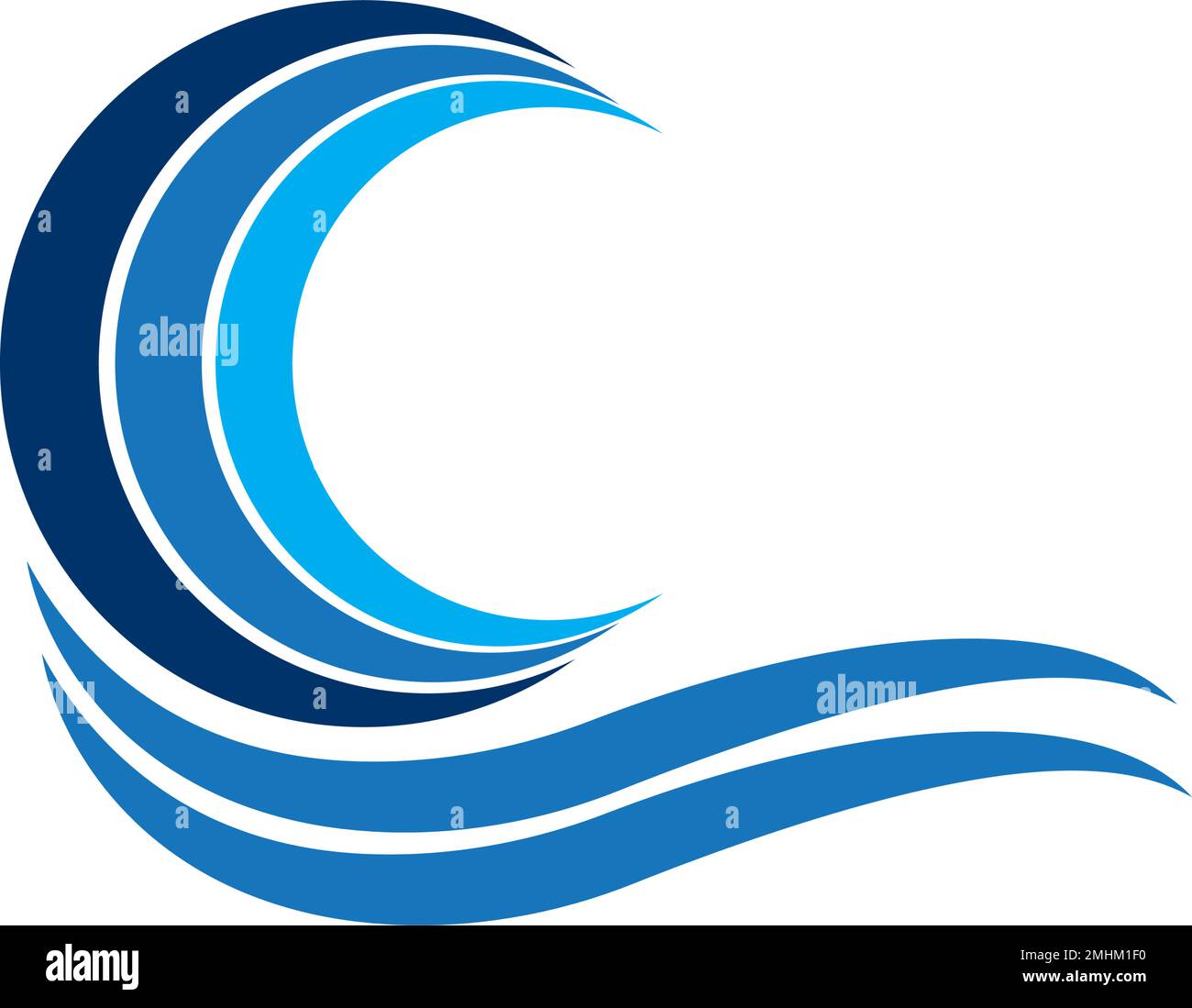 water wave logo vector illustration design template Stock Vector Image ...