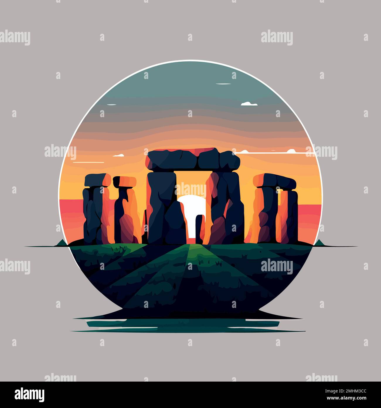 illustration of composite structure formed by large and heavy stones ...
