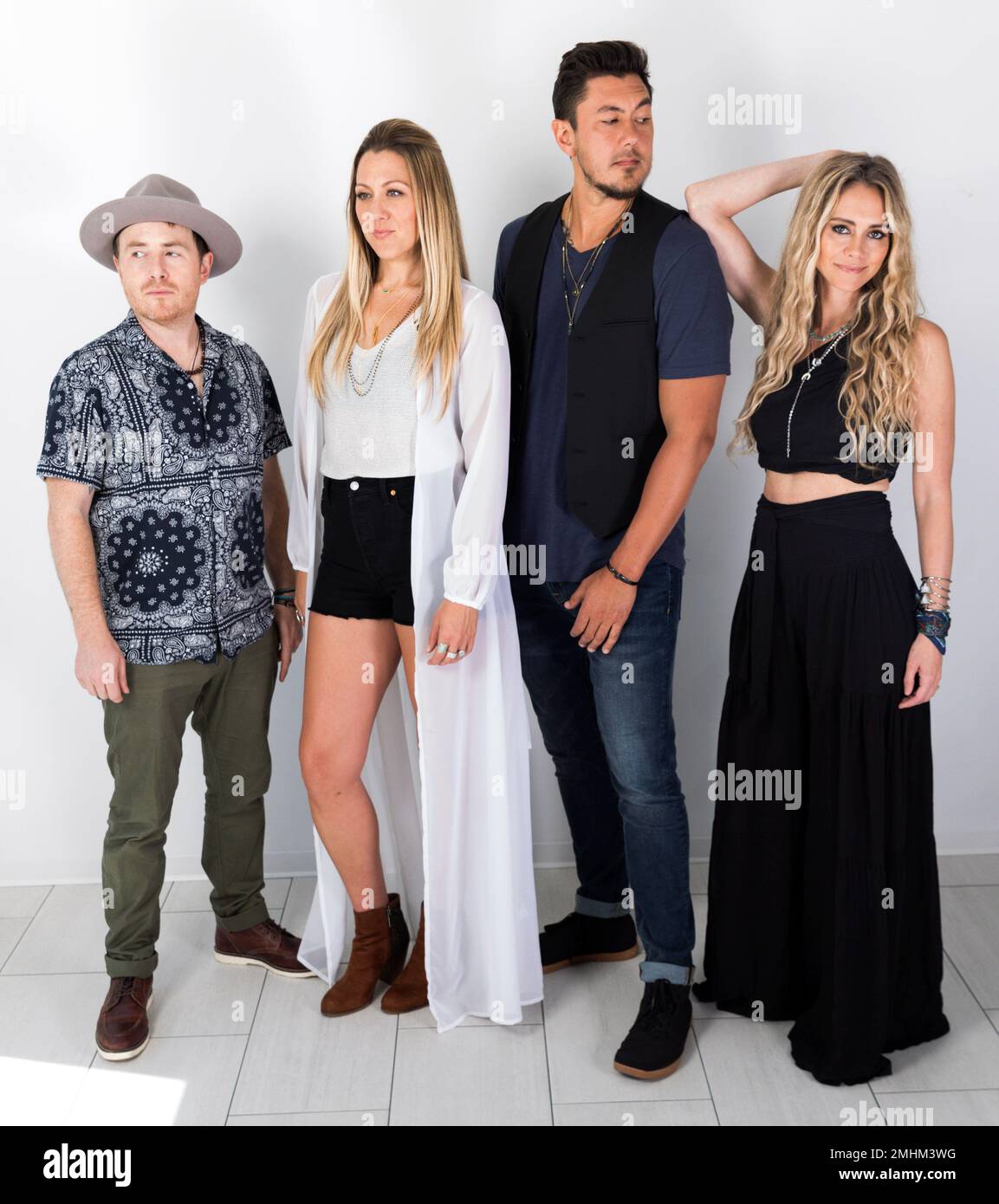Jason Reeves, Colbie Caillat, Justin Kawika Young, and Nelly Joy of the ...