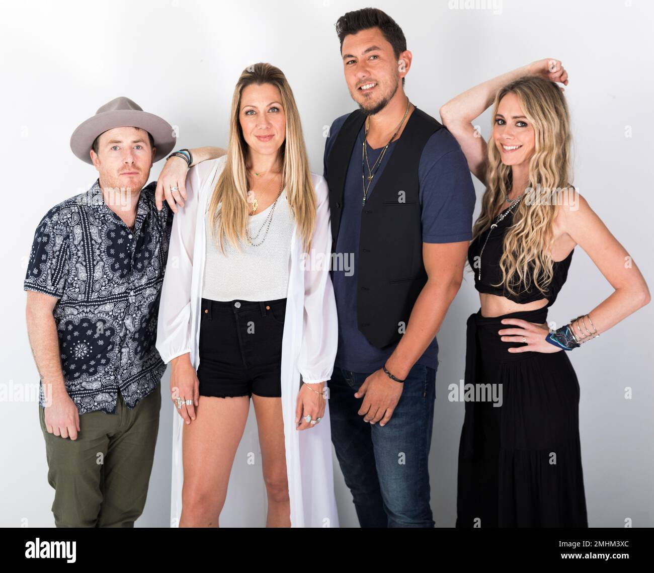 Jason Reeves, Colbie Caillat, Justin Kawika Young, and Nelly Joy of the ...