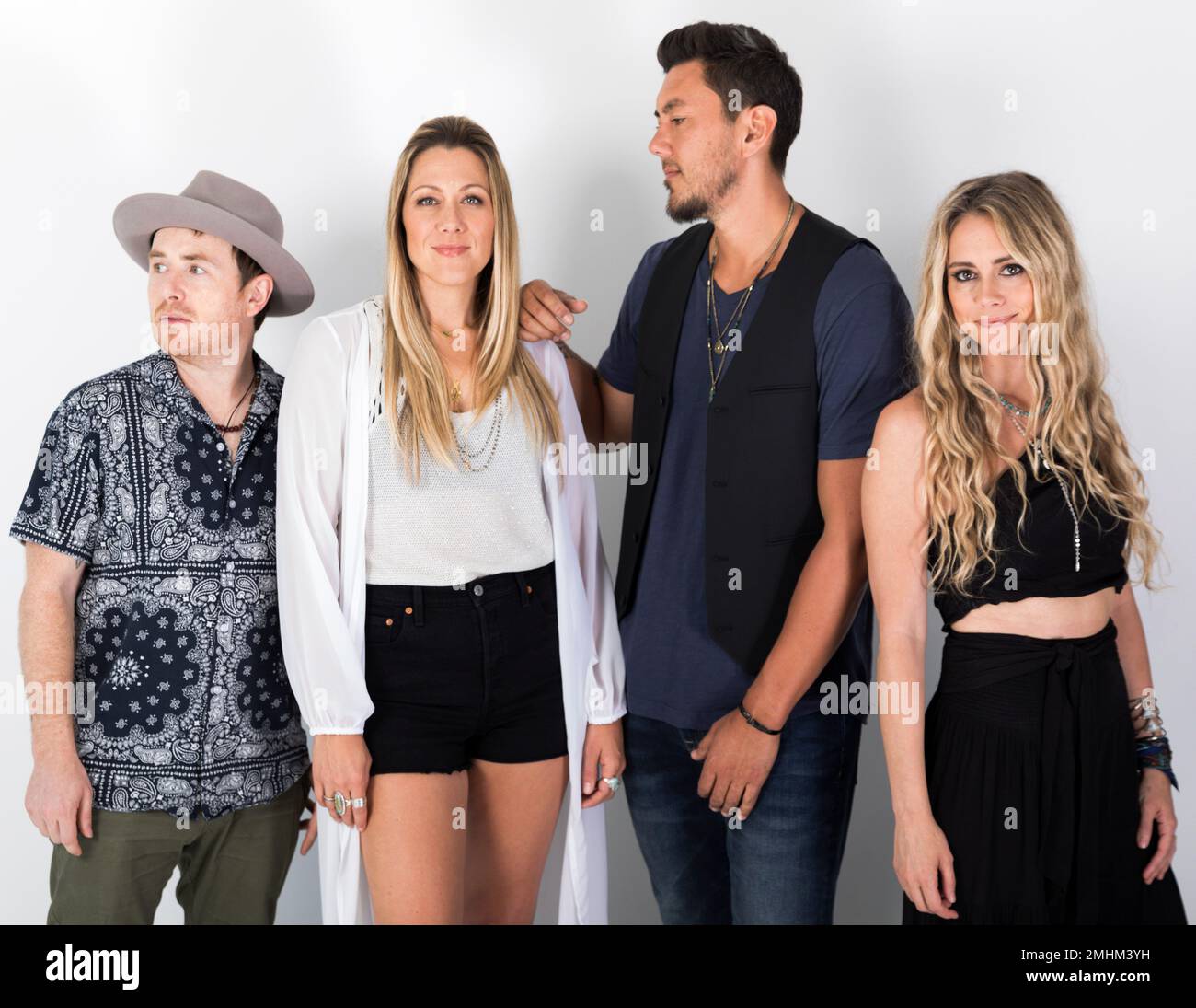 Jason Reeves, Colbie Caillat, Justin Kawika Young, and Nelly Joy of the ...