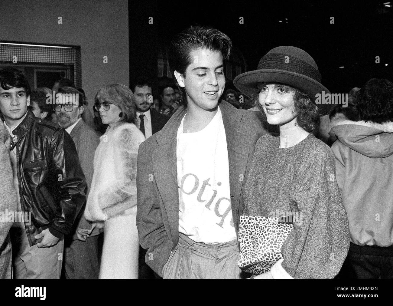 Actor Lesley Ann Warren is escorted by her son Christopher Peters as ...