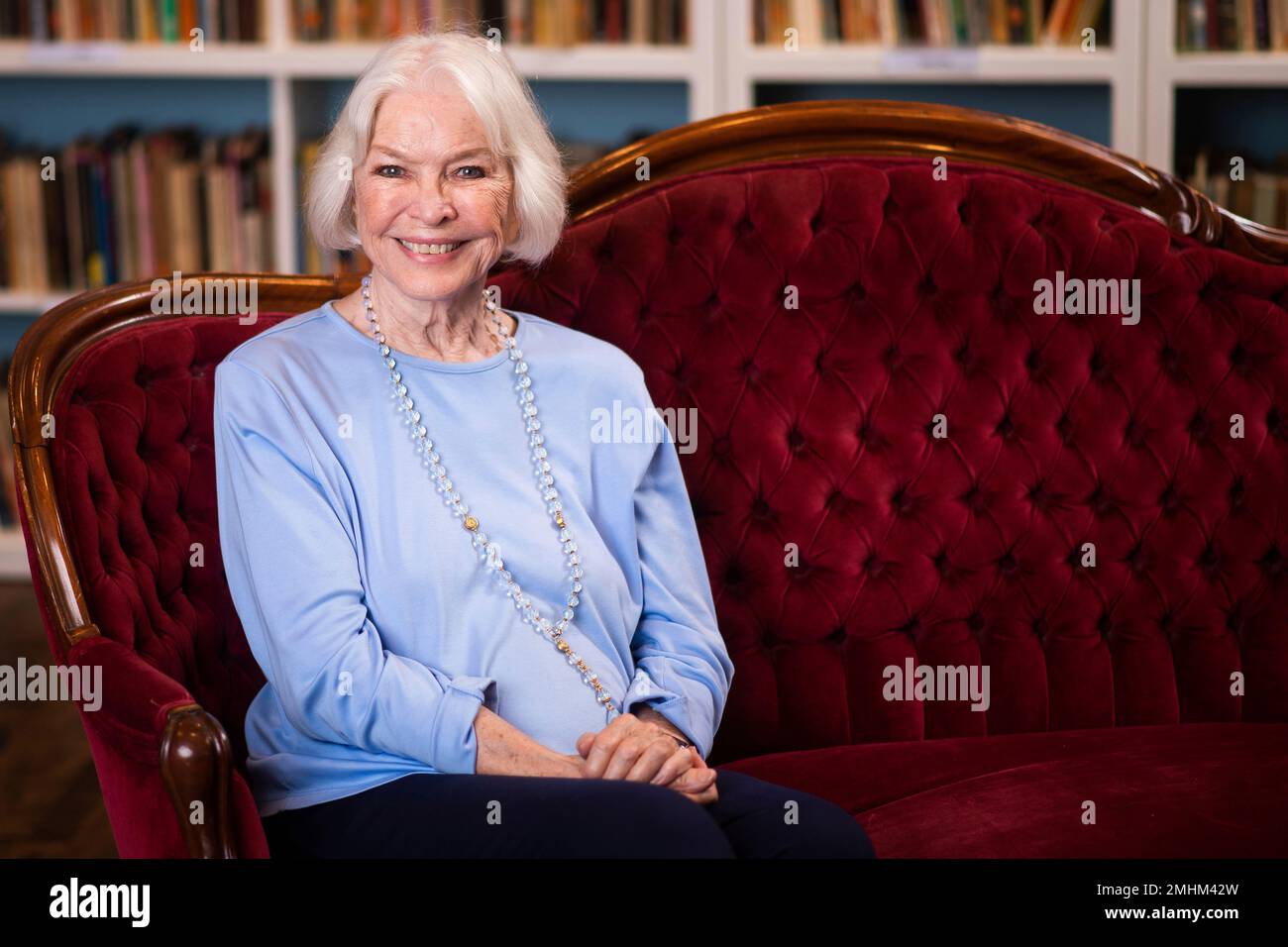 Ellen Burstyn poses for a portrait in the Paul Newman Library of the ...