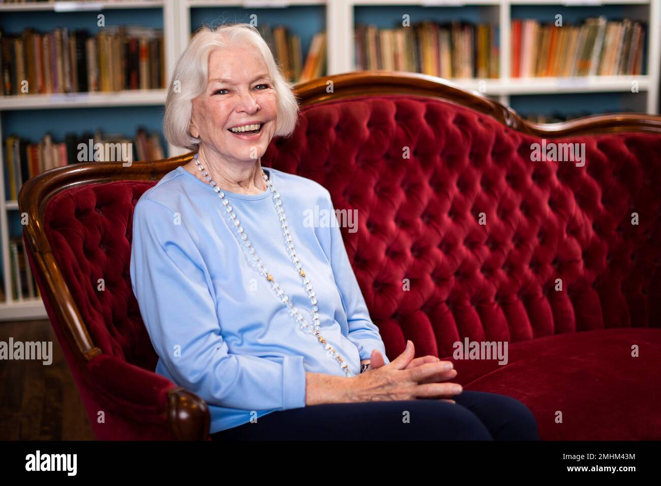 Ellen Burstyn poses for a portrait in the Paul Newman Library of the ...