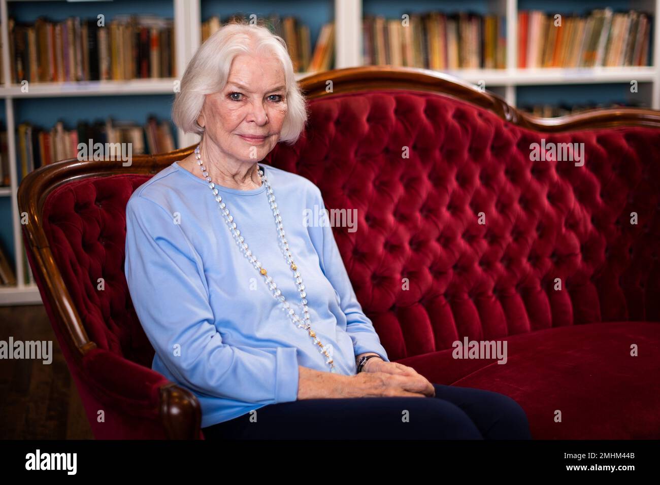 Ellen Burstyn poses for a portrait in the Paul Newman Library of the ...