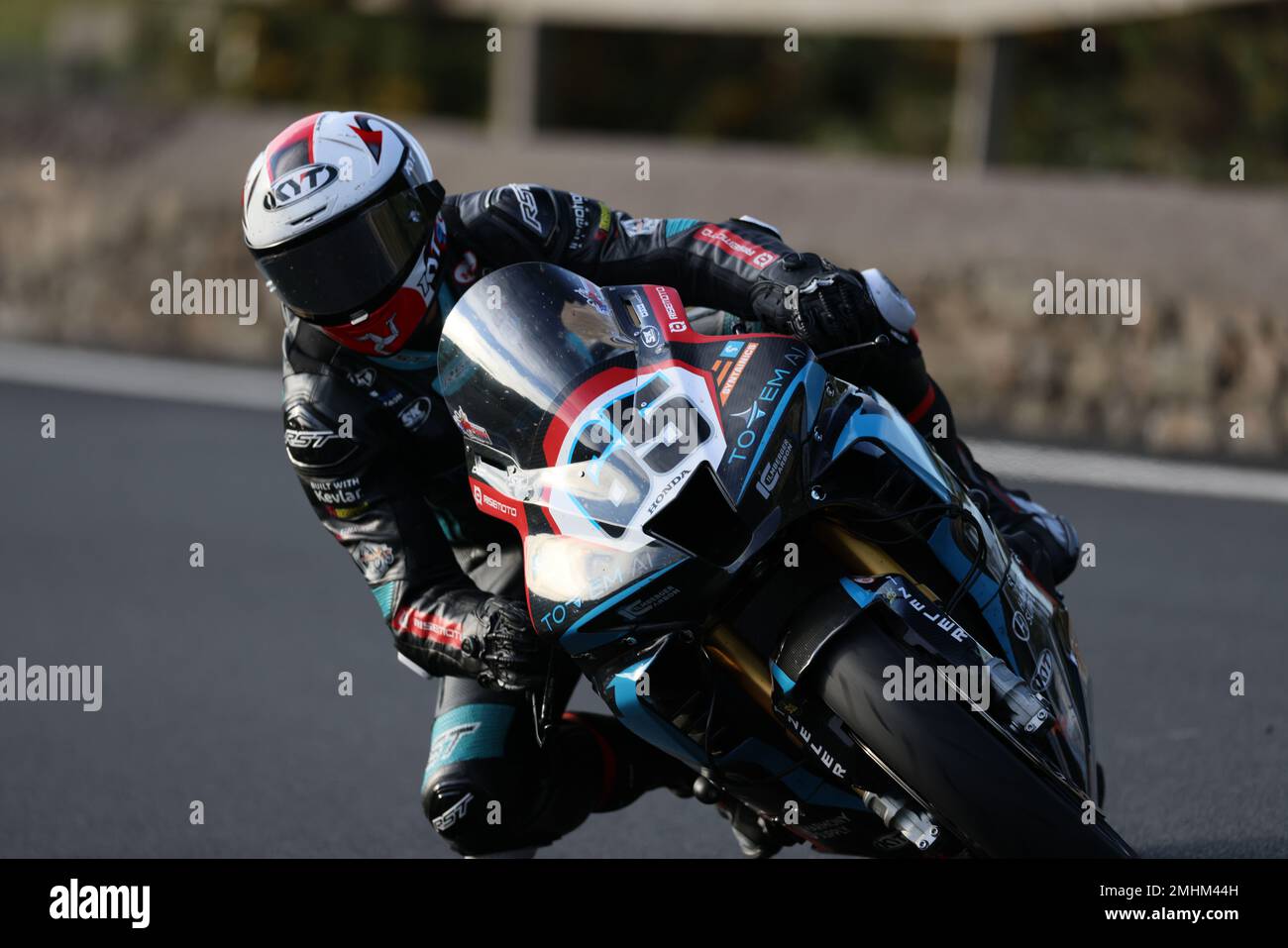 Isle of Man TT 22, Gooseneck, Practice Week Stock Photo - Alamy
