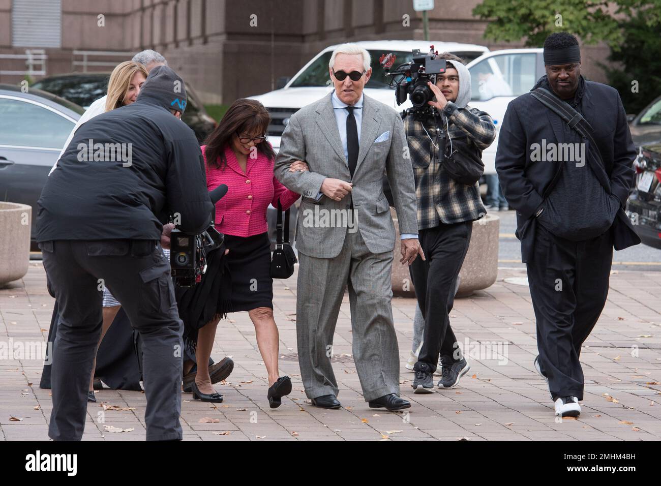 Roger Stone, and his wife Nydia, arrive at Federal Court for his ...