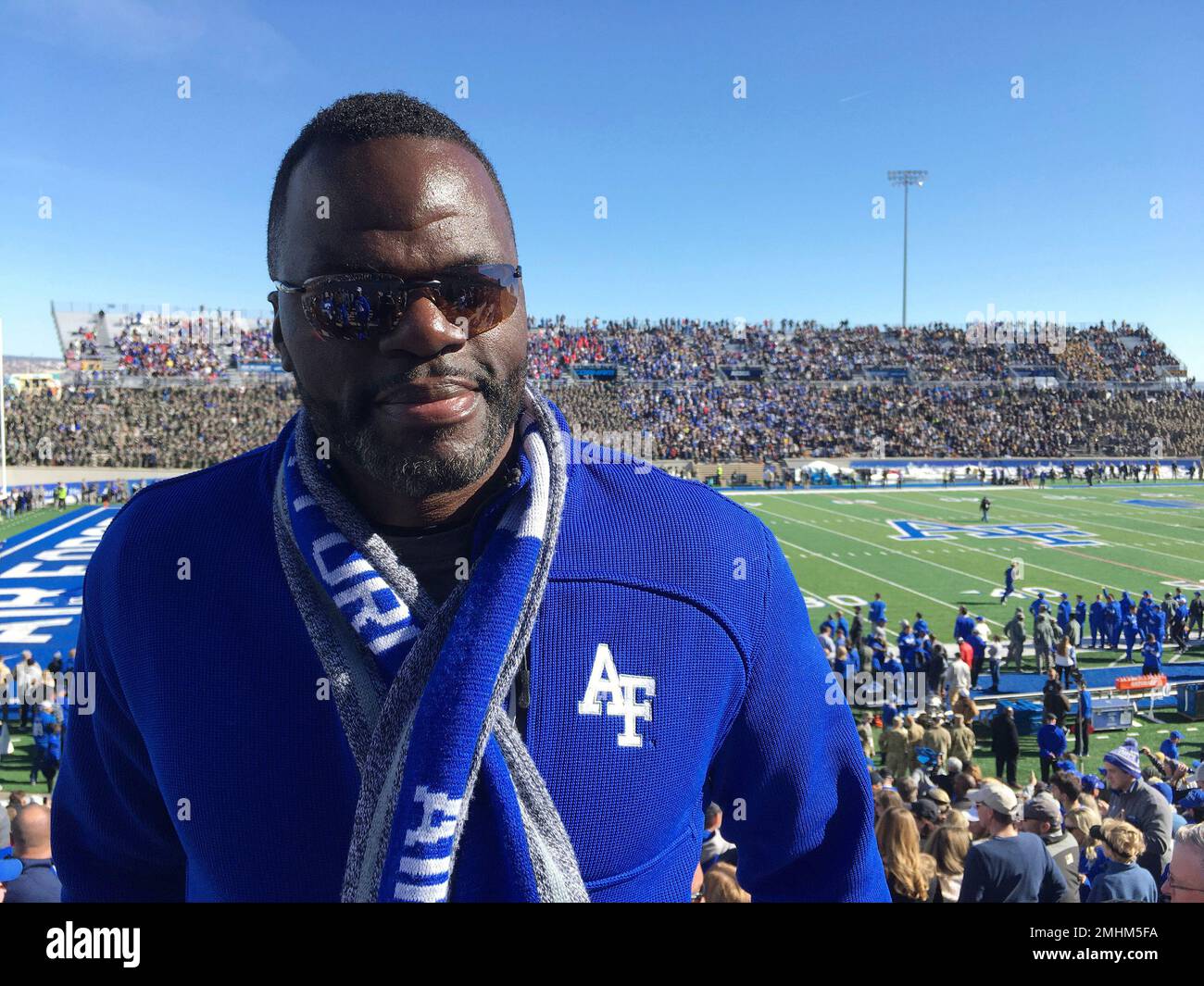 In this Saturday, Nov. 2, 2019, photo, Jermaine Birdow stands at Falcon ...