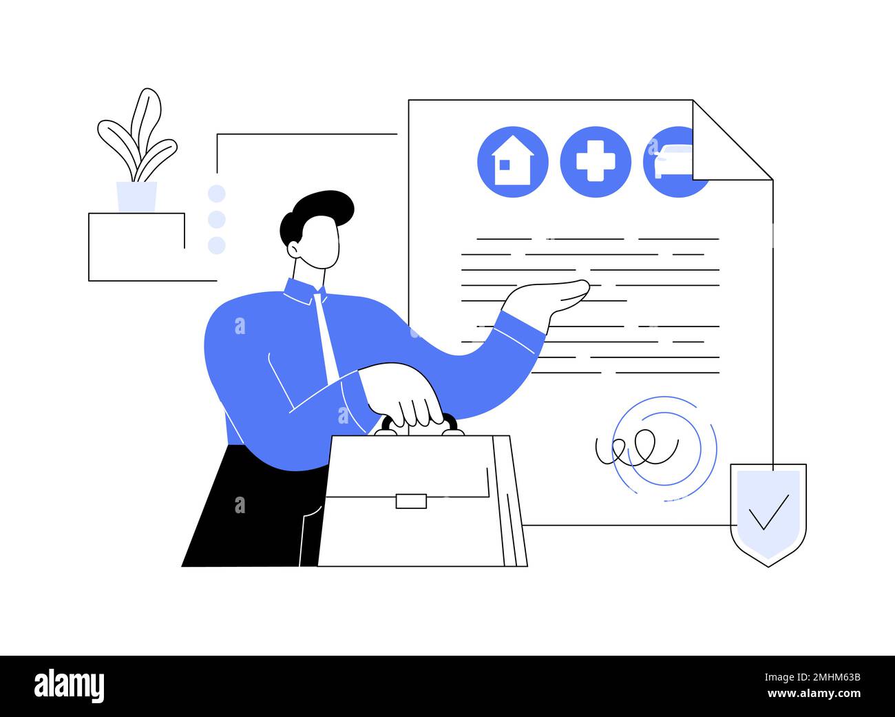 Insurance broker abstract concept vector illustration Stock Vector Image & Art - Alamy