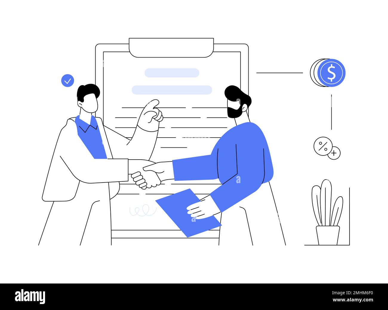 Promissory note abstract concept vector illustration Stock Vector Image ...