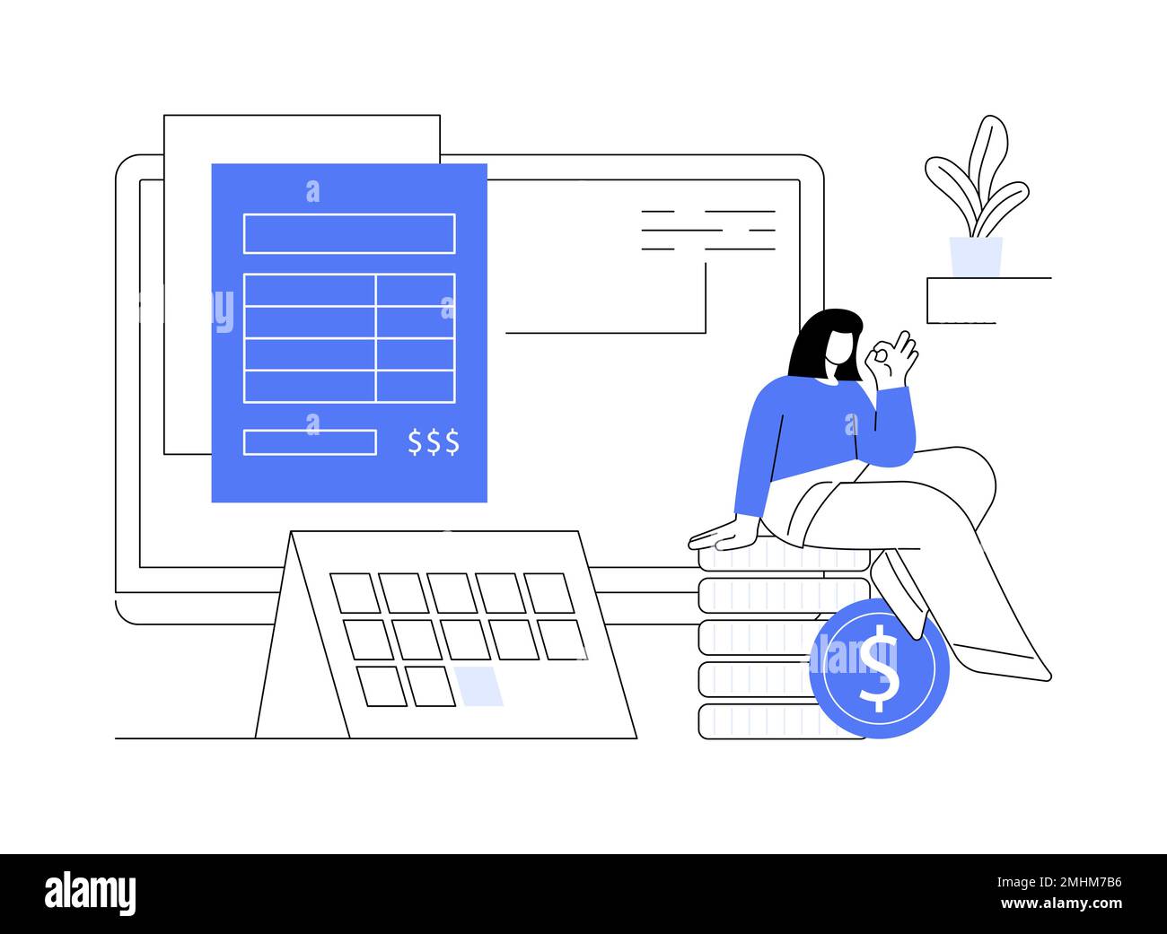 E-invoicing abstract concept vector illustration Stock Vector Image ...