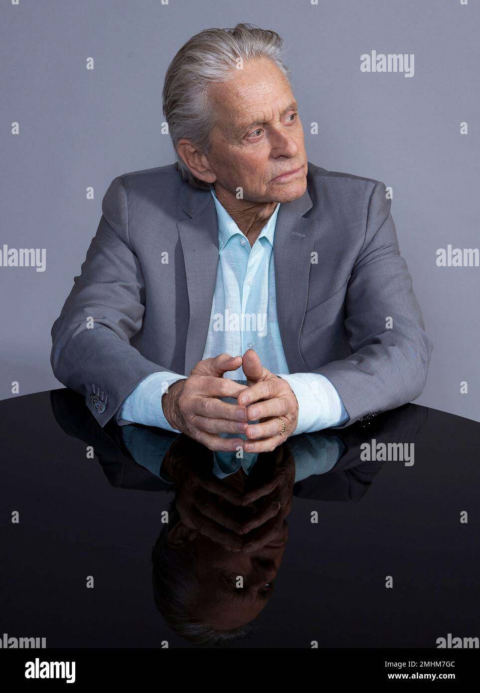 Michael Douglas seen at The Four Seasons Hotel to promote his series ...