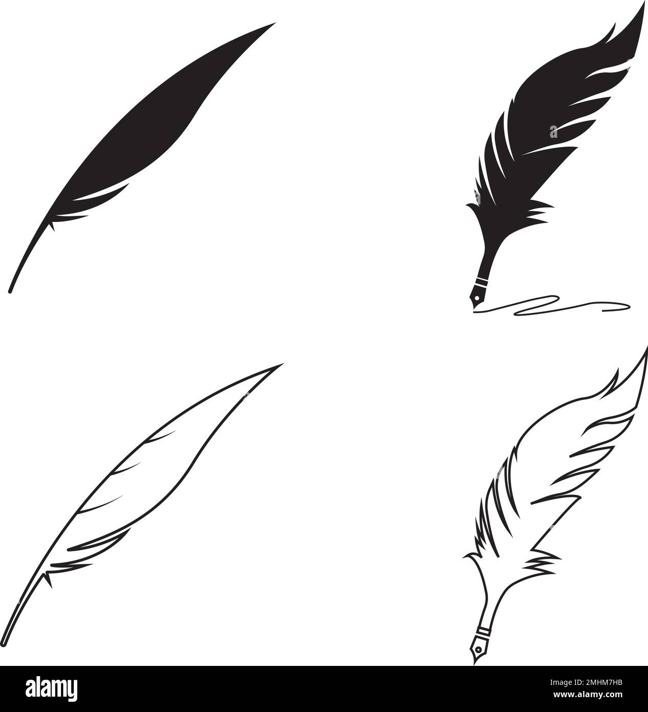 Quill logo vector illustration design template Stock Vector Image & Art ...