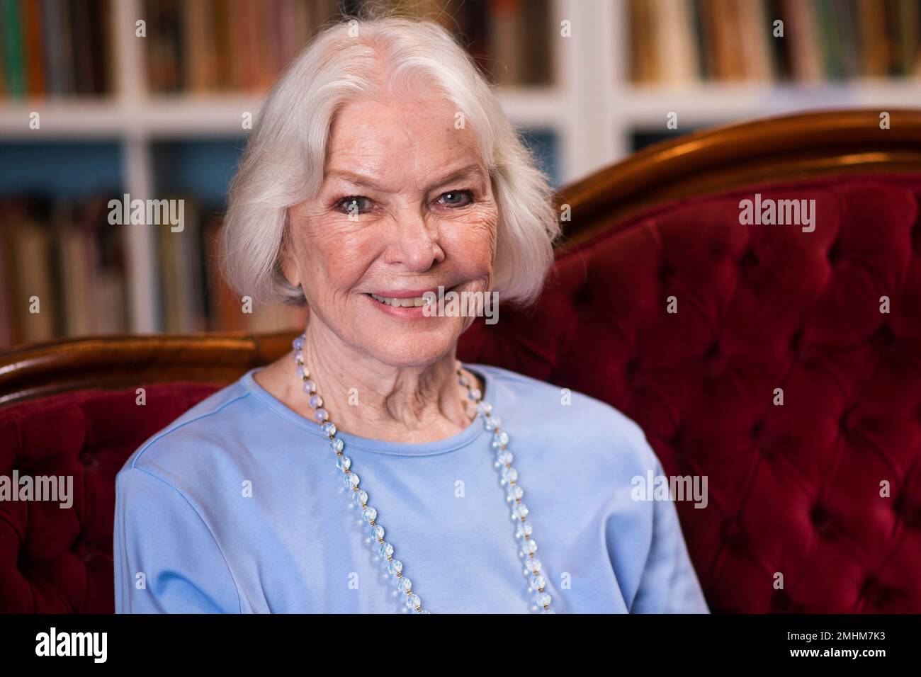 Ellen Burstyn poses for a portrait in the Paul Newman Library of the ...