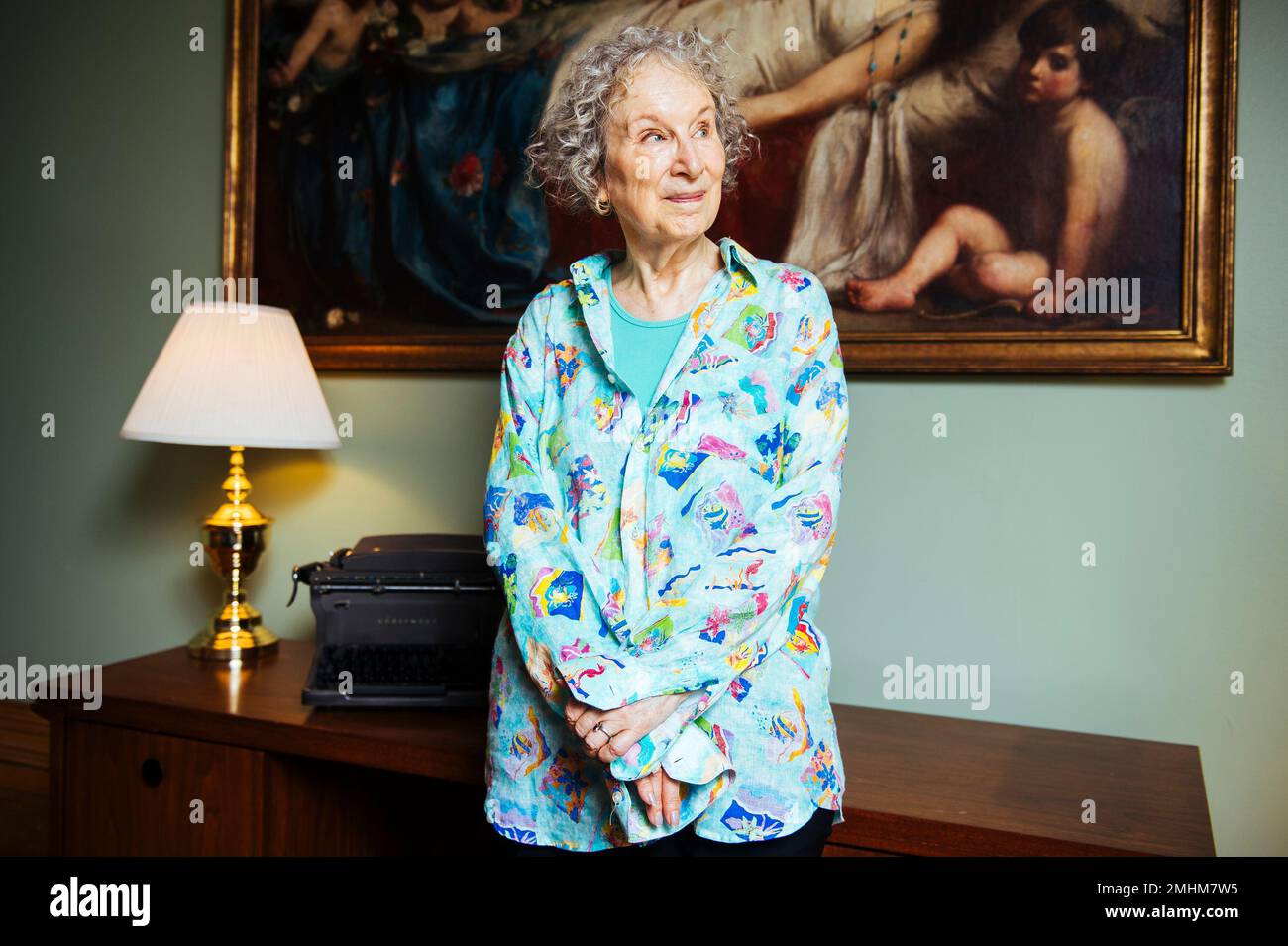 Writer Margaret Atwood poses for a portrait on Wednesday, Aug. 21, 2019 ...