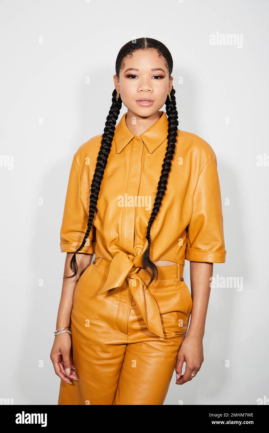 Storm Reid poses for a portrait in New York on Aug, 7, 2019 to promote ...