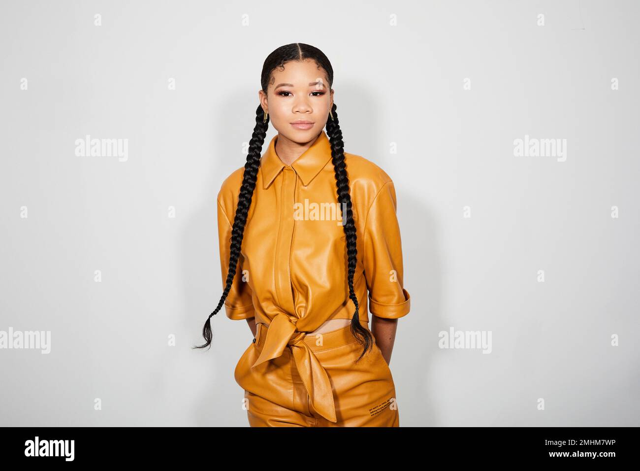 Storm Reid poses for a portrait in New York on Aug, 7, 2019 to promote ...